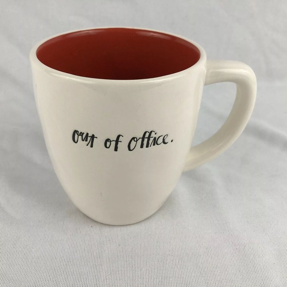 Rae Dunn | Dining | Rae Dunn Out Of Office Coffee Mug Cup Rusty Red ...